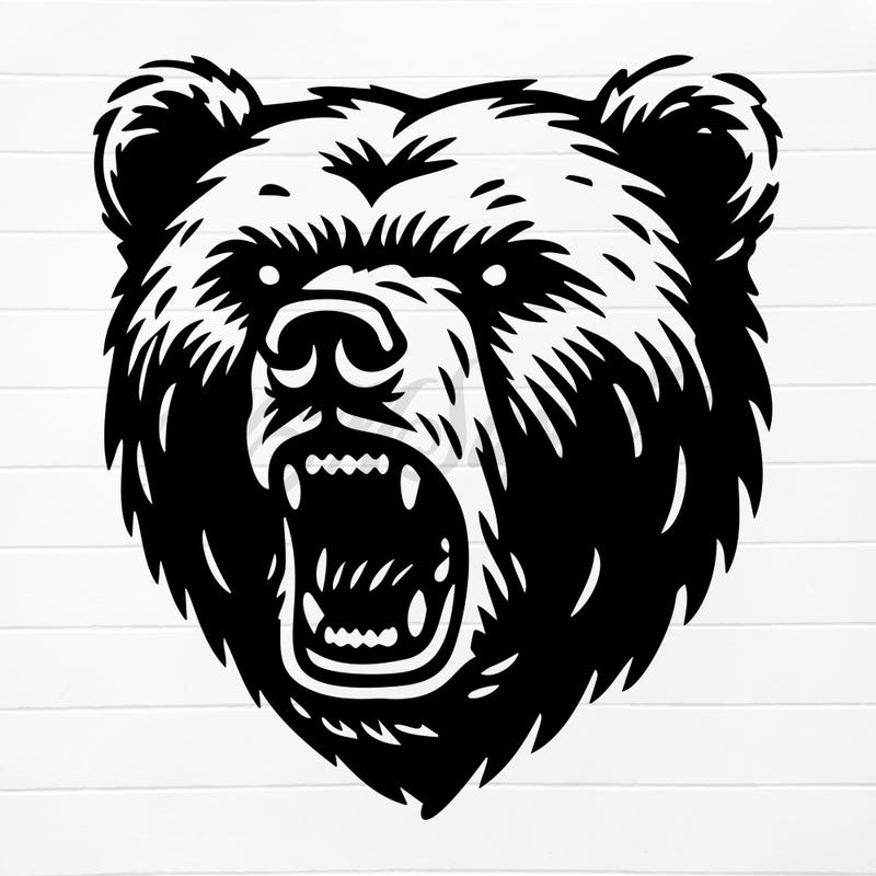 Angry Bear Svg - Etsy