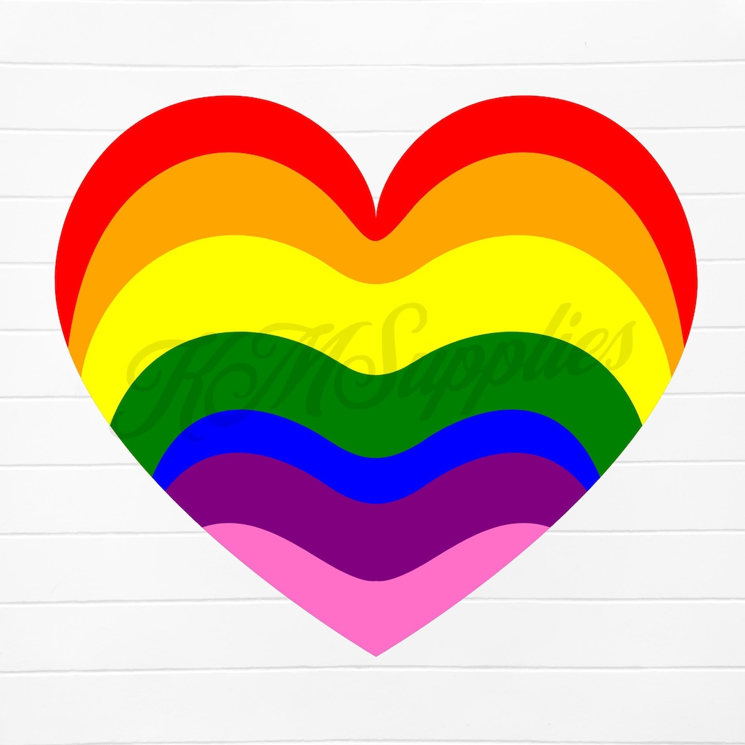 Rainbow Heart Svg, Rainbow Heart Png, Rainbow Heart Clip Art, Rainbow ...