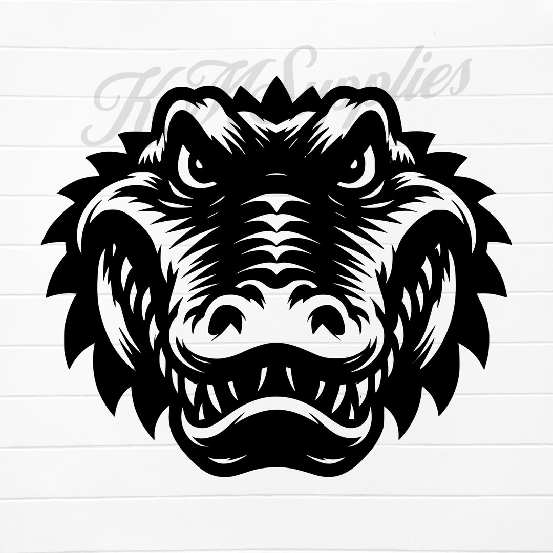 Alligator Face Svg, Gator Mascot Png, Gator Mascot Svg, Alligator ...
