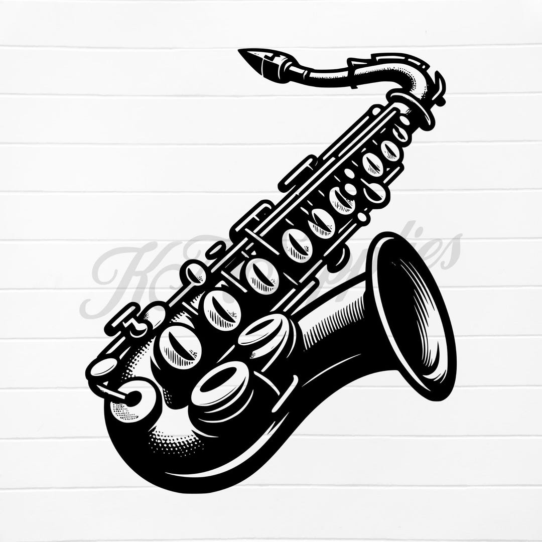 Saxophone Svg, Saxophone Png, Saxophone Vector, Saxophone Clipart ...