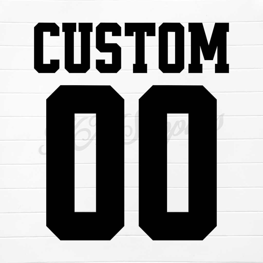 Custom Jersey Name and Number Svg Png, Custom Jersey Number Png, Custom ...