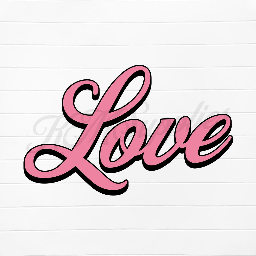 Love Script Svg, Love Script Png, Love Text Svg, Love Text Png, Love ...