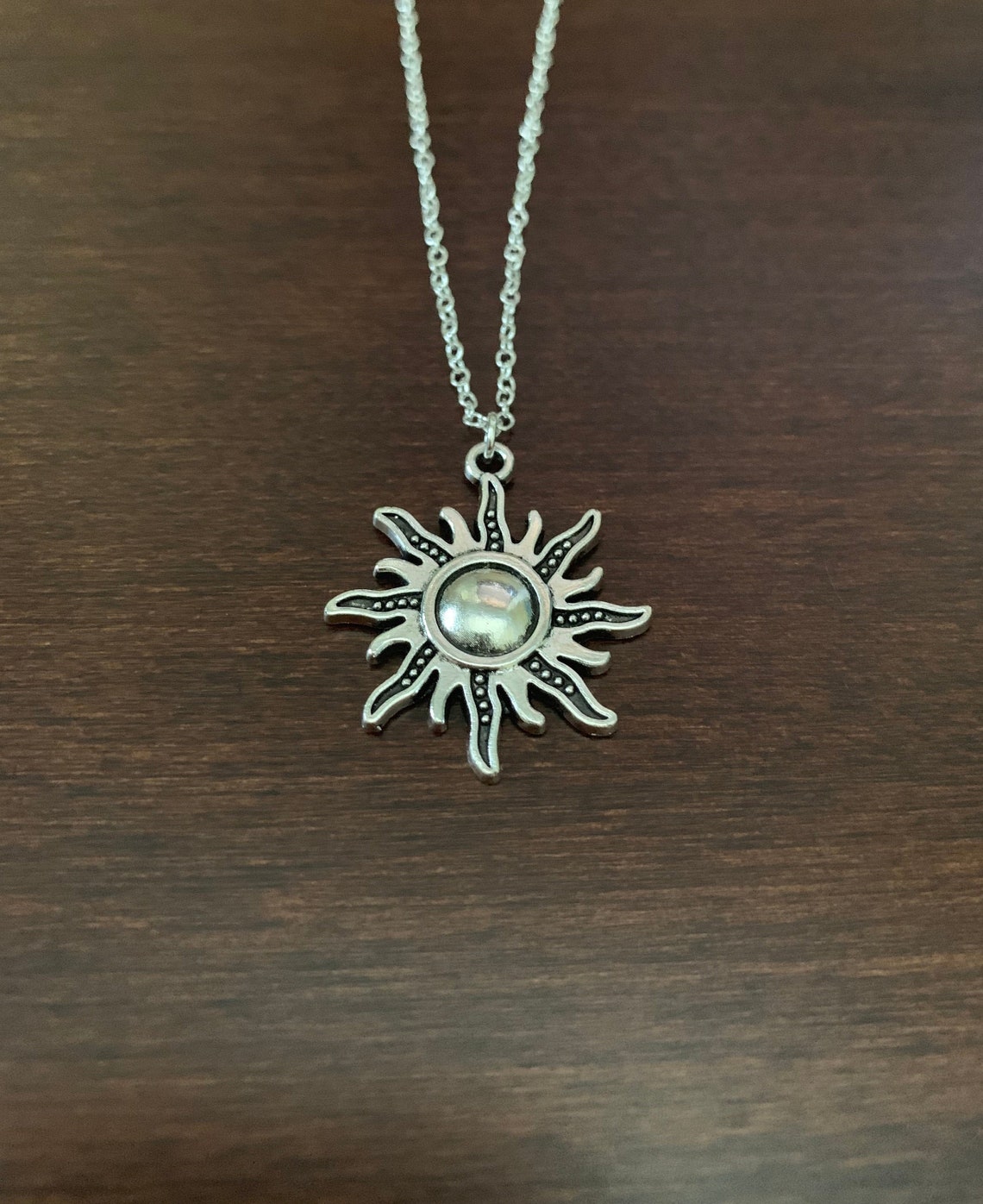 Sun Necklace Sun Silver Sun Necklace Sun Jewelry Sun | Etsy