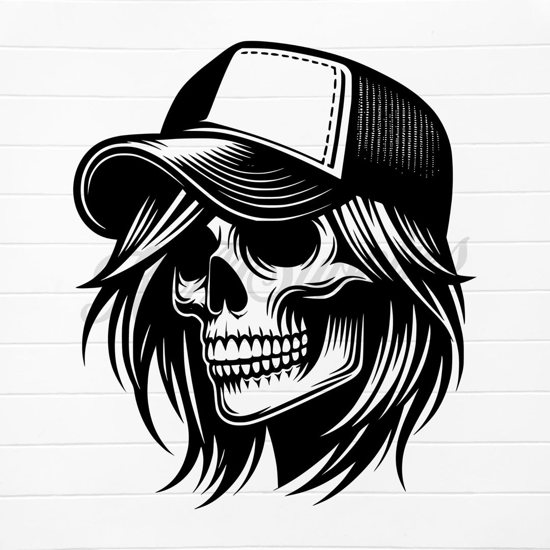 Woman Skull Svg, Woman Skull Png, Female Skull Png, Skull Woman Png ...