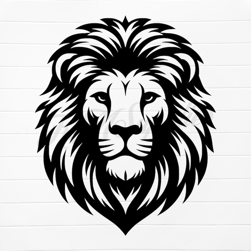 Lion Face Drawing Png - Etsy