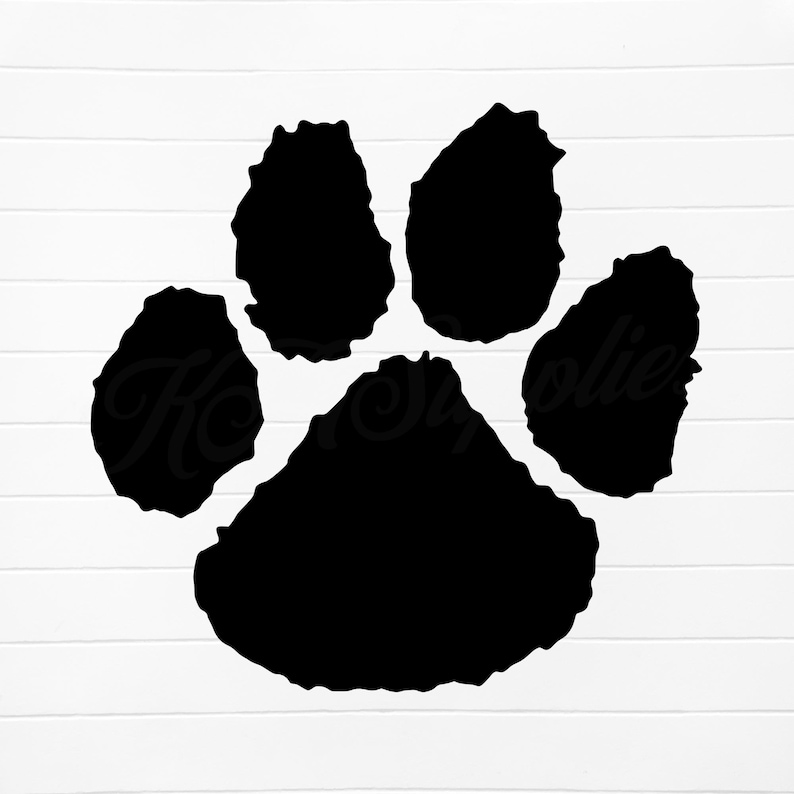 Tiger Paw Svg, Tiger Paw Png, Tiger Paw Outline Svg, Tiger Paw Digital ...