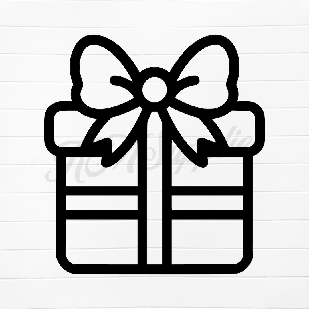 Cadeau de Noël png, cadeau svg, cadeau de Noël contour png, clipart ...