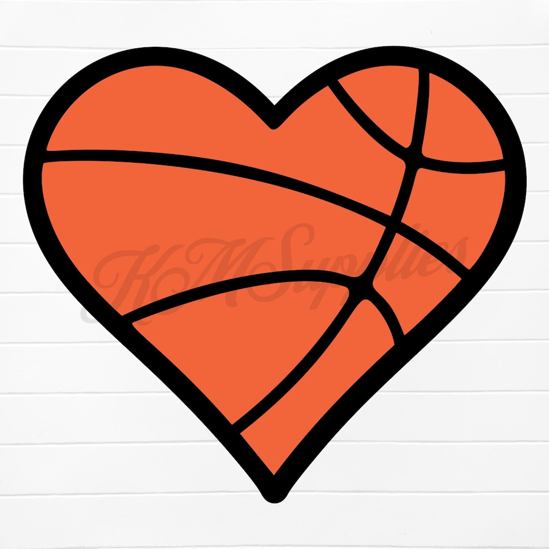 Basketball Heart Svg, Basketball Heart Png, Basketball Heart ...