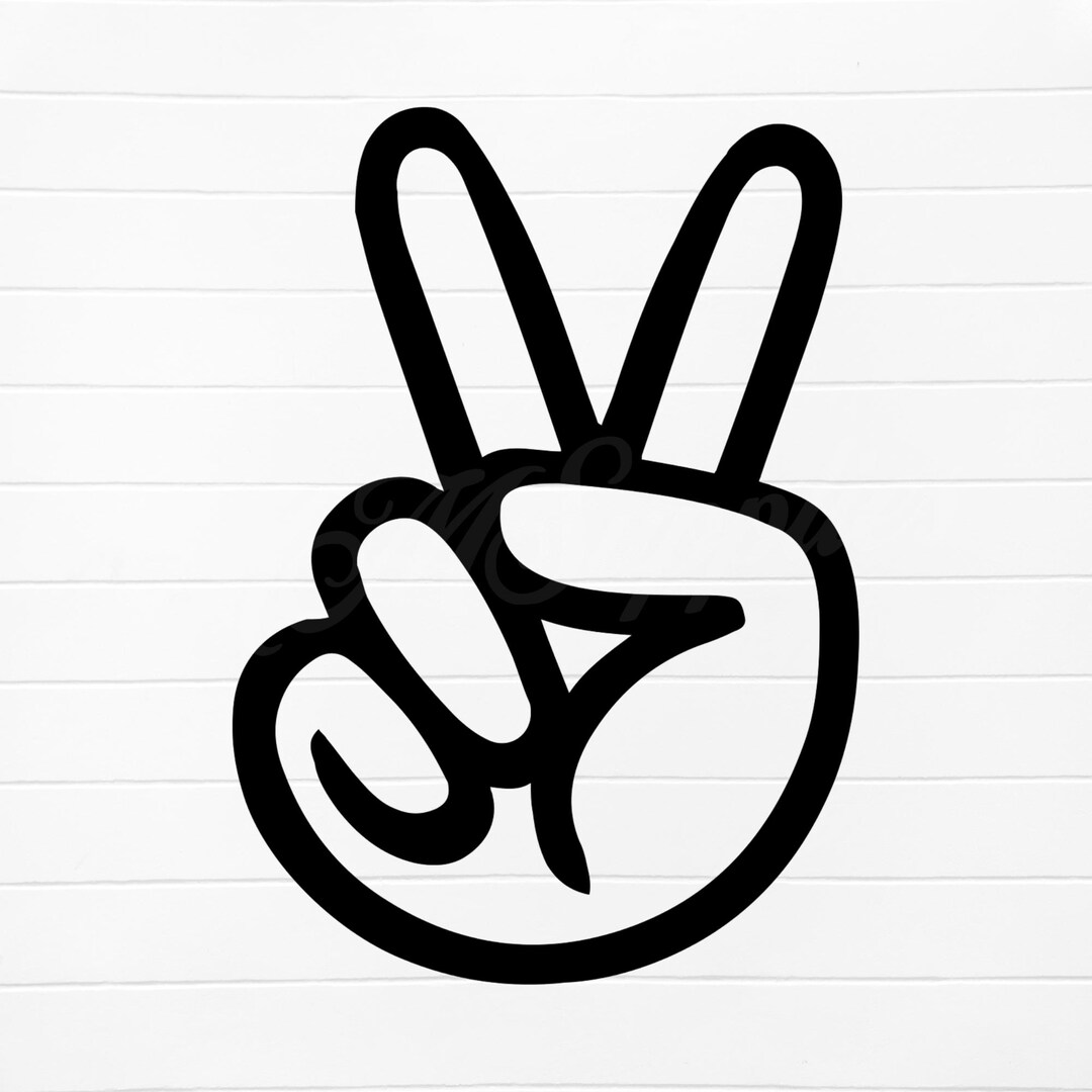 Peace Hand Svg, Peace Hand Png, Peace Hand Instant Download, Peace Hand ...