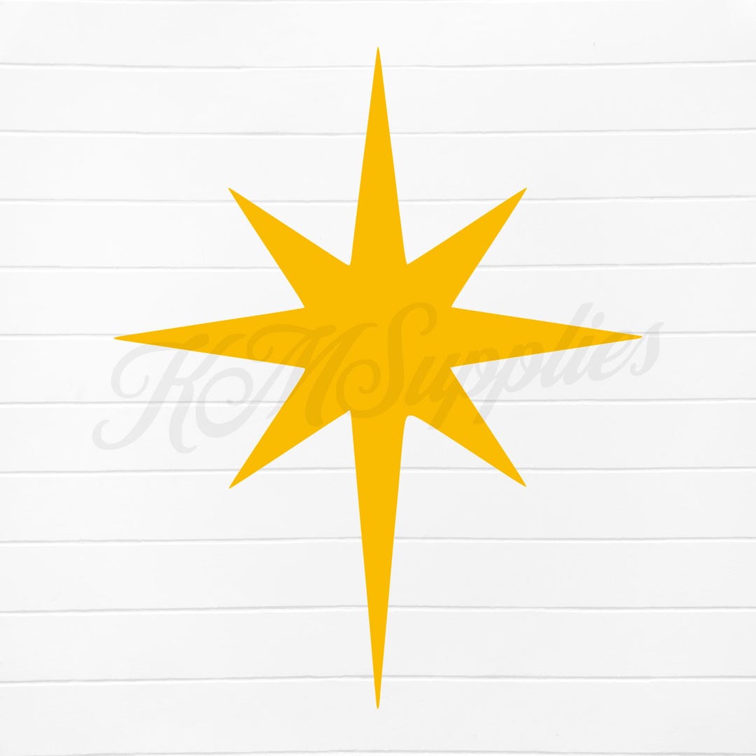 8 Point Star Svg, North Star Svg, North Star Png, Star Silhouette ...