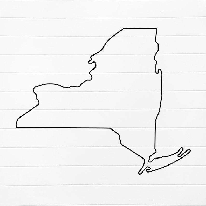 New York Outline Svg, New York State Svg, New York Digital Download ...