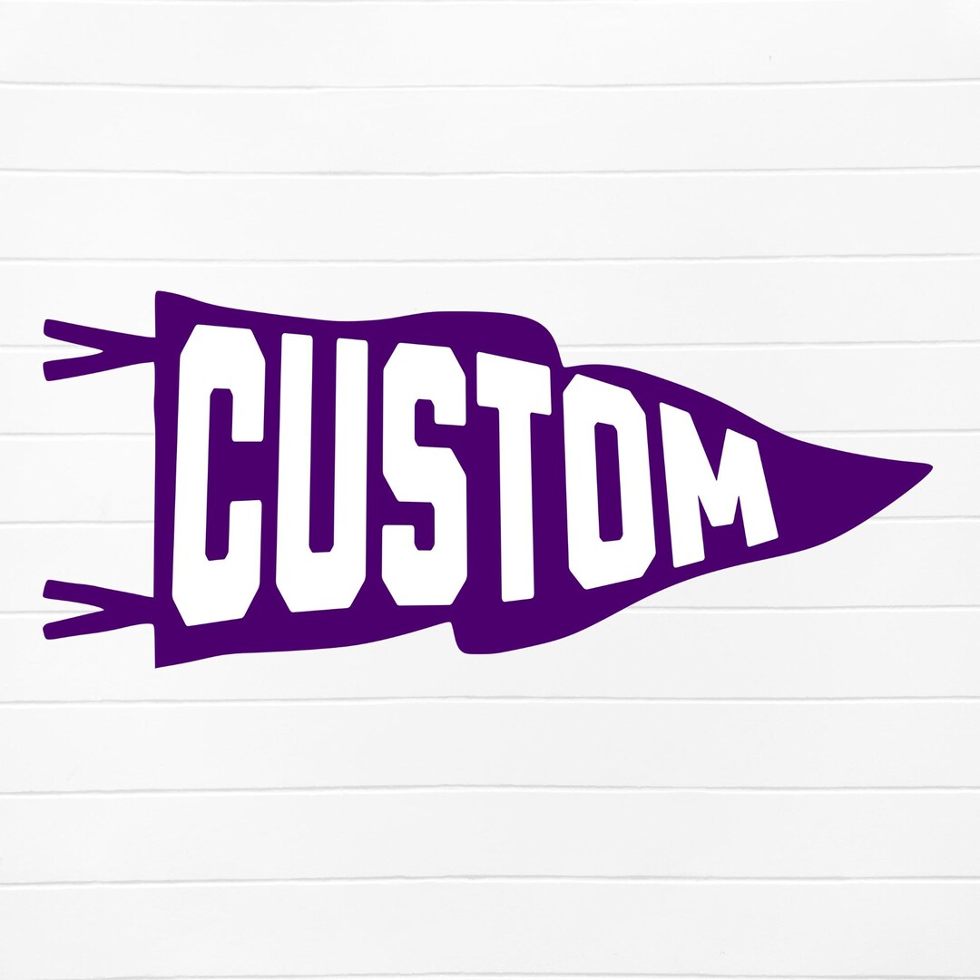 Purple Pennant Banner Svg, Purple Pennant Flags, Custom Pennant Flag ...