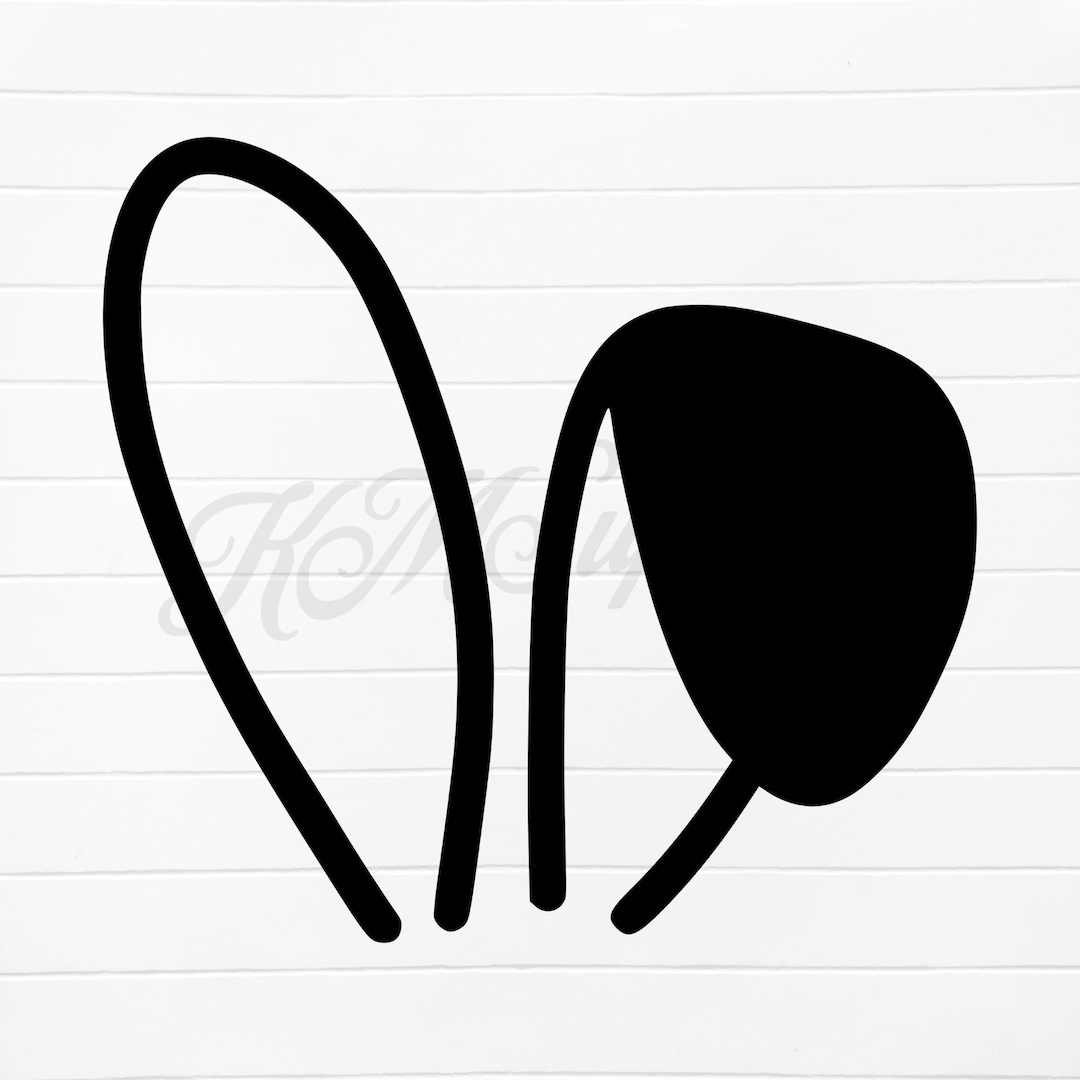 Bunny Ears Silhouette, Bunny Ears Svg File, Bunny Ears Svg, Bunny Ears ...