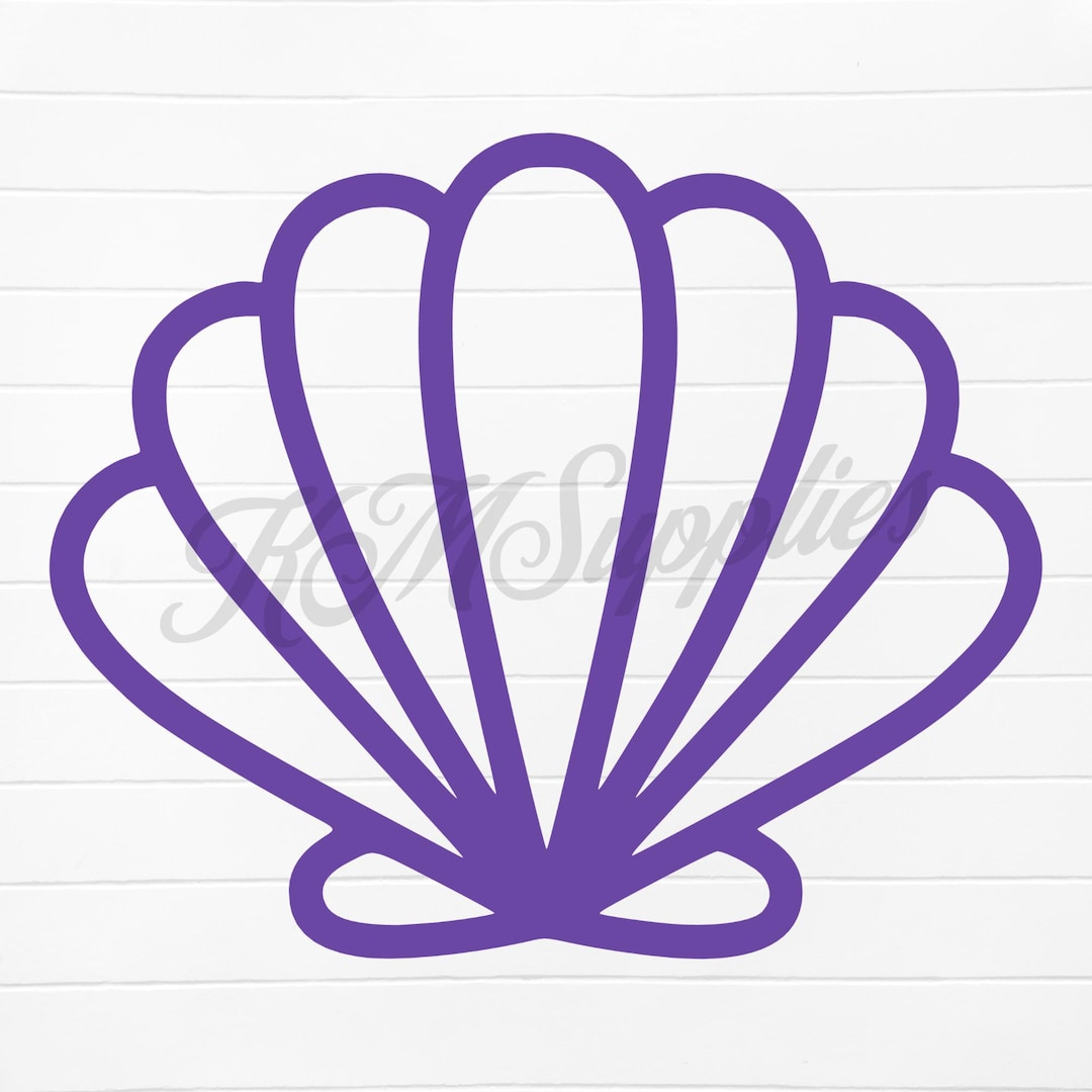 Seashell Outline Svg, Seashell Outline Clipart, Seashell Outline, Sea ...
