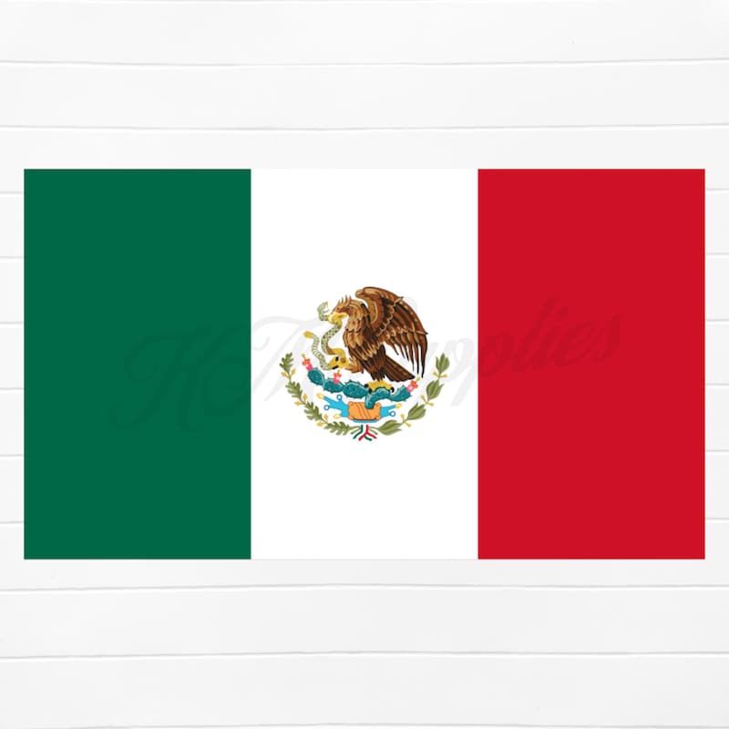 Mexican Flag Art Png - Etsy