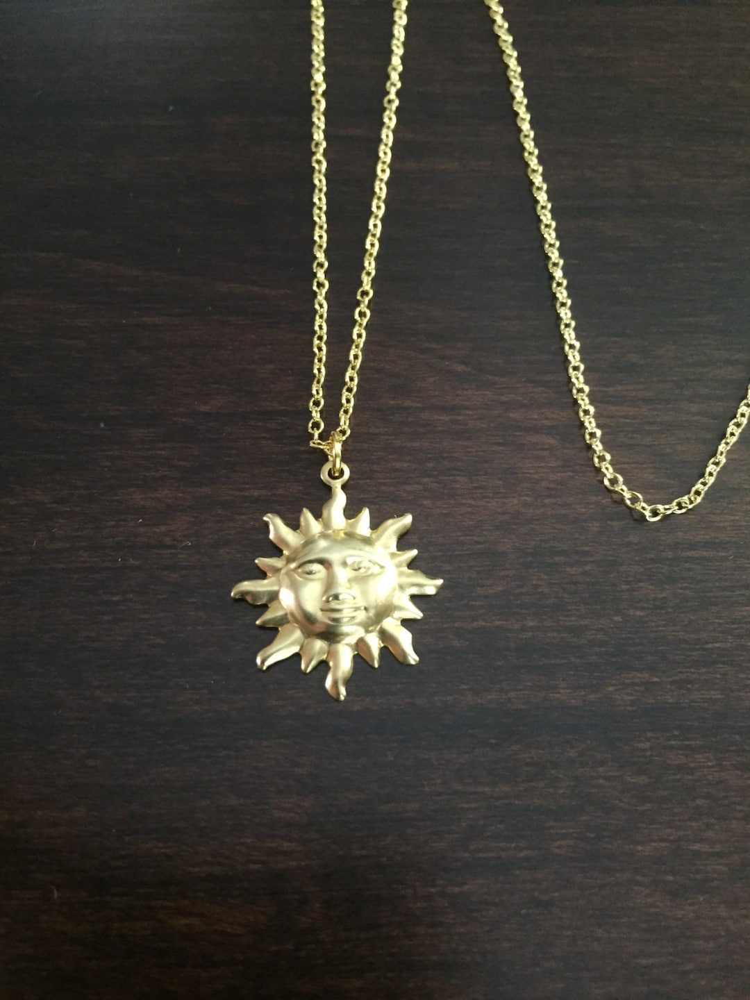Sun Necklace, Sun, Gold Sun Necklace, Sun Jewelry, Sun Pendant ...