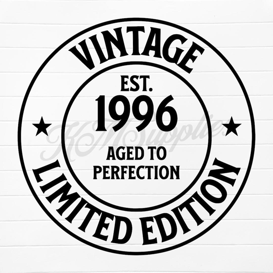 1996 Svg, 1996 Png, 1996 Clipart, 1996 Clip Art, Est 1996 Svg, Est 1996 ...