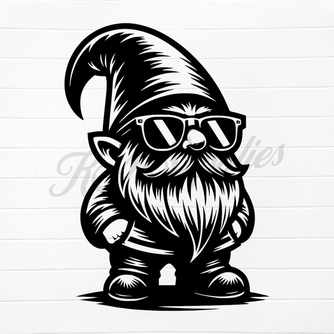 Cool Gnome Png, Cool Gnome Svg, Cute Gnome Design Svg, Gnome Clipart ...