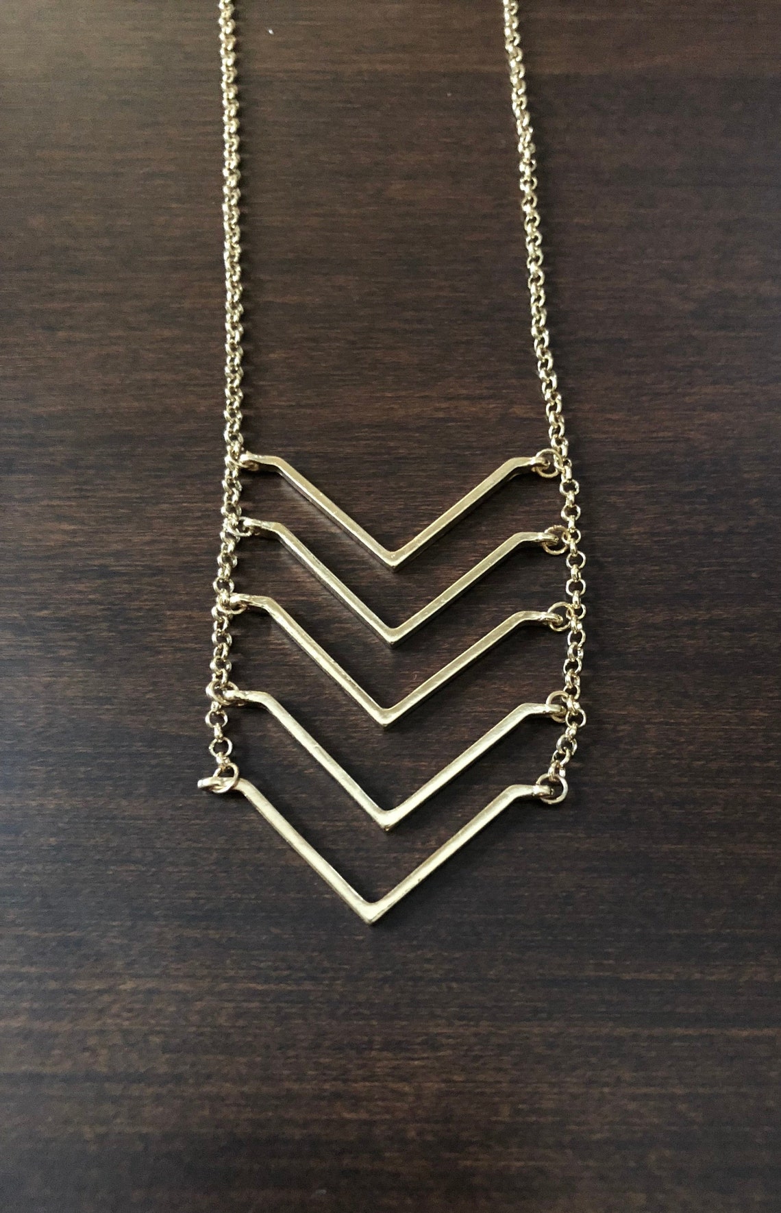 Chevron chevron necklace chevron jewelry chevron pendant | Etsy