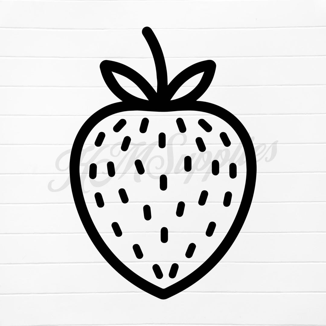 Strawberry Outline Png, Strawberry Outline Clipart, Strawberry Digital ...