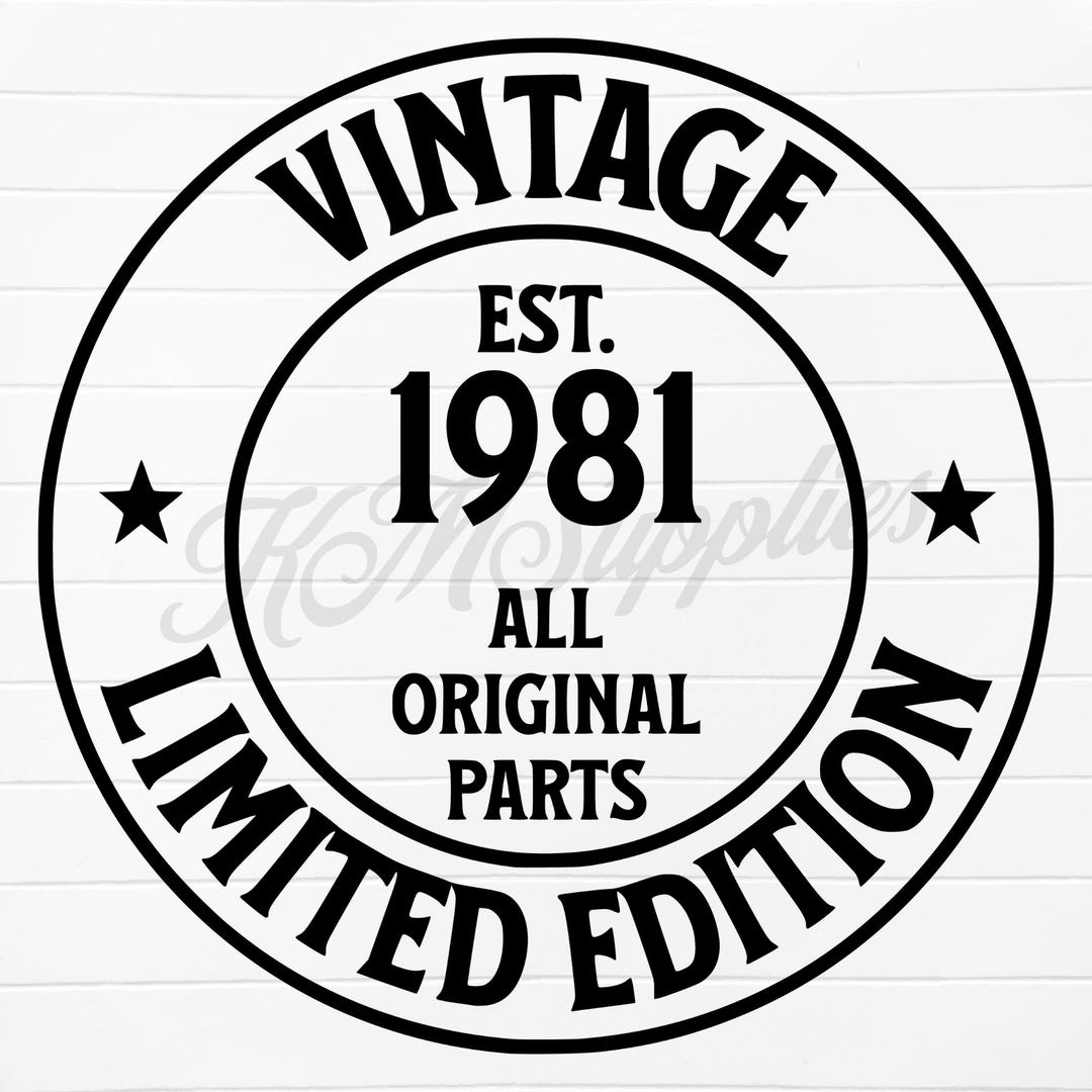 1981 Svg, 1981 Png, 1981 Clipart, 1981 Clip Art, Est 1981 Svg, Est 1981 ...