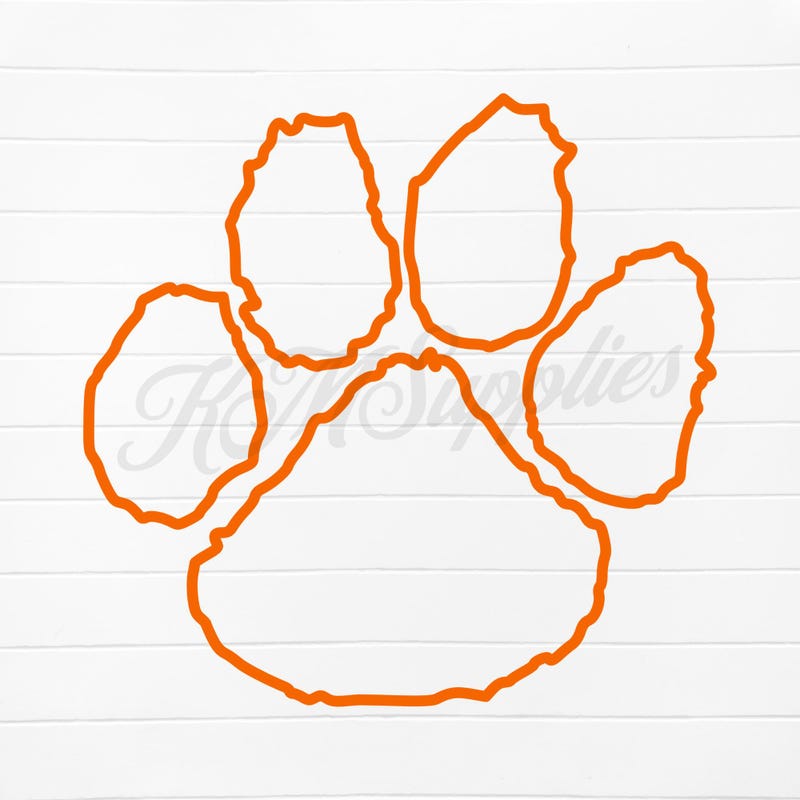 Clemson Paw Decal - Etsy