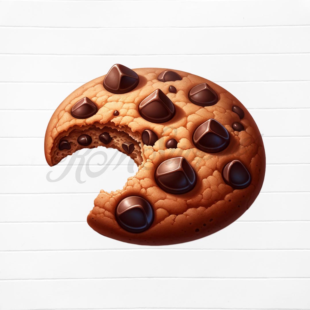 Cookie With Bite Out of It Png, Cookie With Bite Mark Png, Chocolate ...