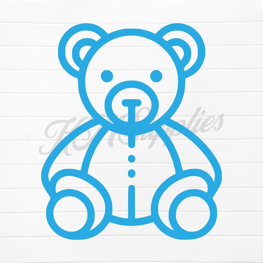 Blue Teddy Bear Svg, Teddy Bear Png, Blue Teddy Bear Clipart, Teddy ...
