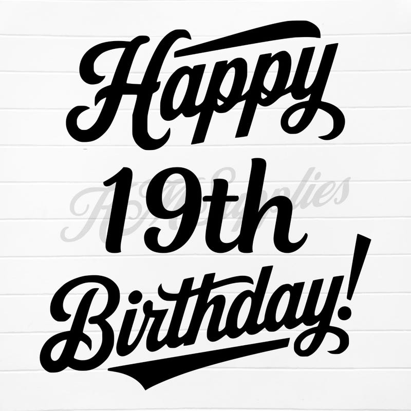 19 Birthday Image - Etsy