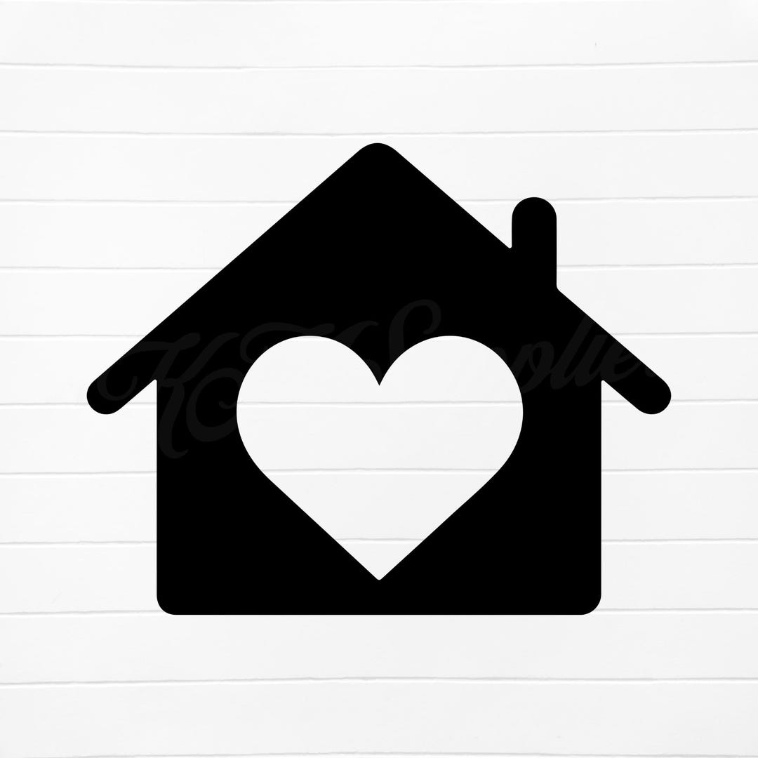 House With Heart Svg, Home Icon Svg, Heart House Svg, House Heart Svg ...
