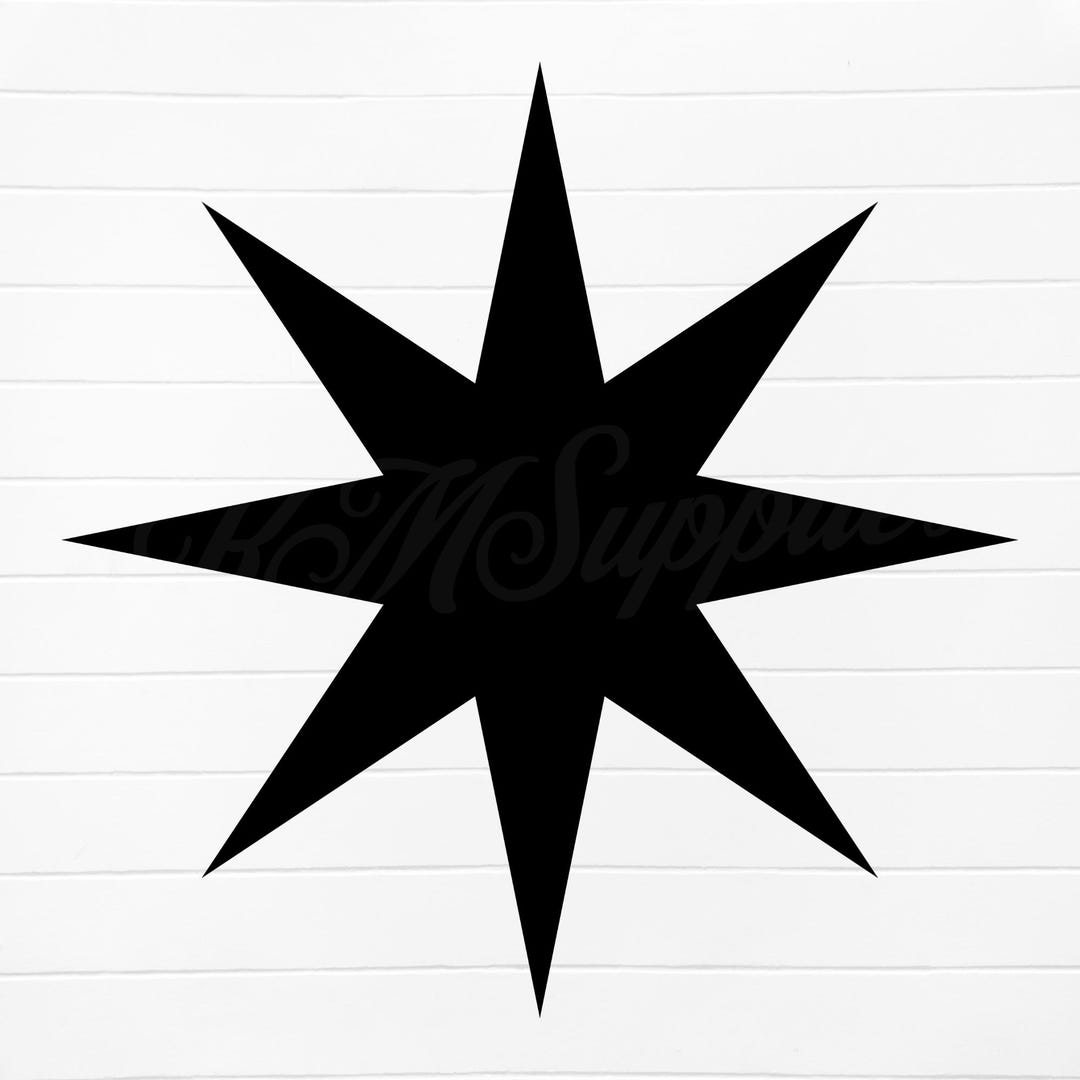 8 Point Star Svg, 8 Pointed Star Svg, Starburst Svg, Starburst Png ...