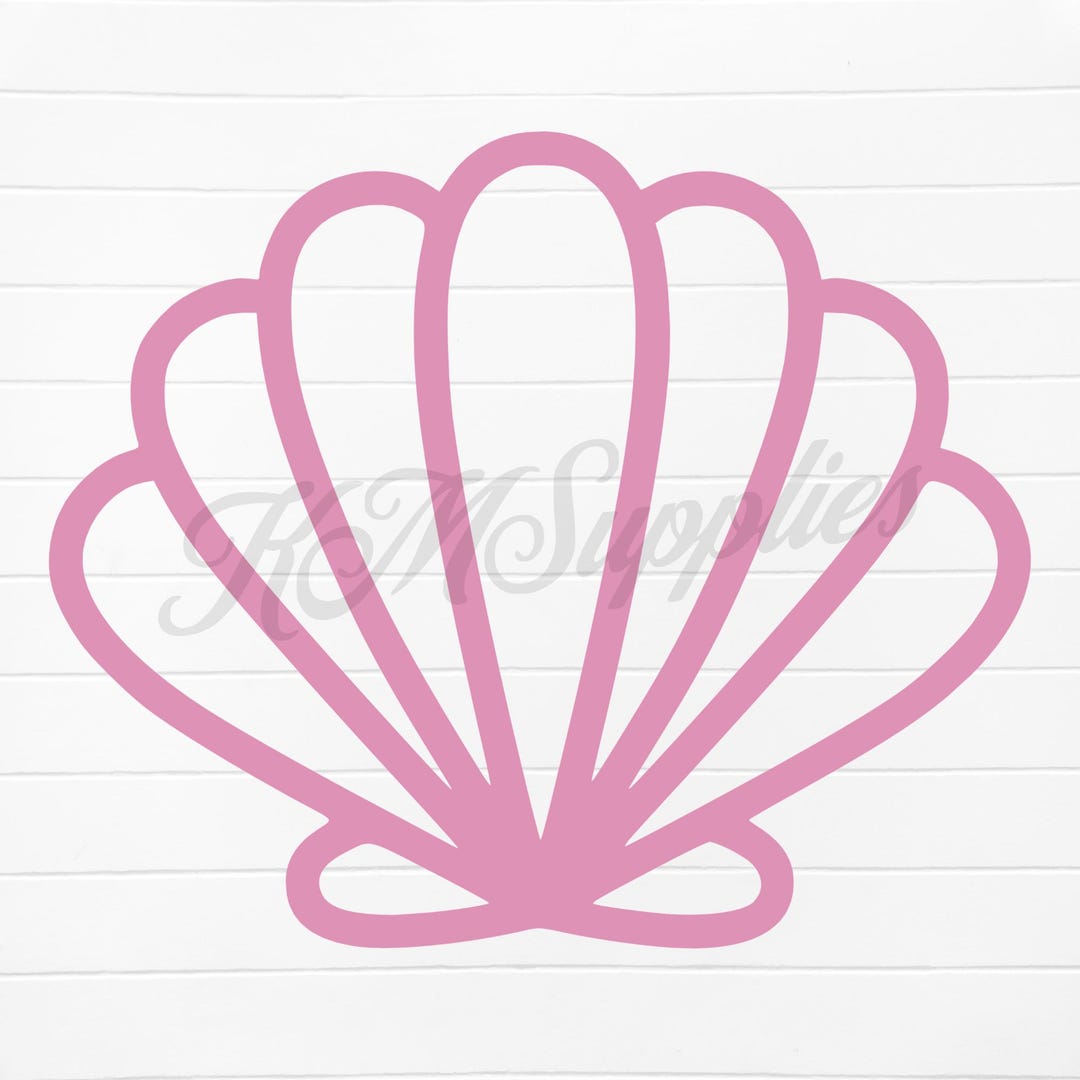 Seashell Outline Svg, Seashell Outline Clipart, Seashell Outline, Sea ...