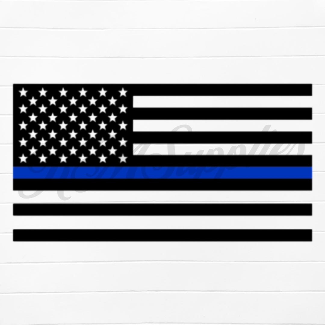 Police Flag Svg, Police Flag Png, Thin Blue Line Flag Svg, Flag With ...