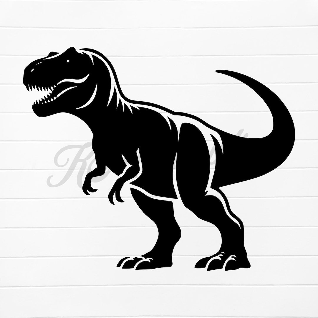 Tyrannosaurus Svg, T Rex Png File, T Rex Silhouette Svg, T-rex Silhouette Vector, Tyrannosaurus ...