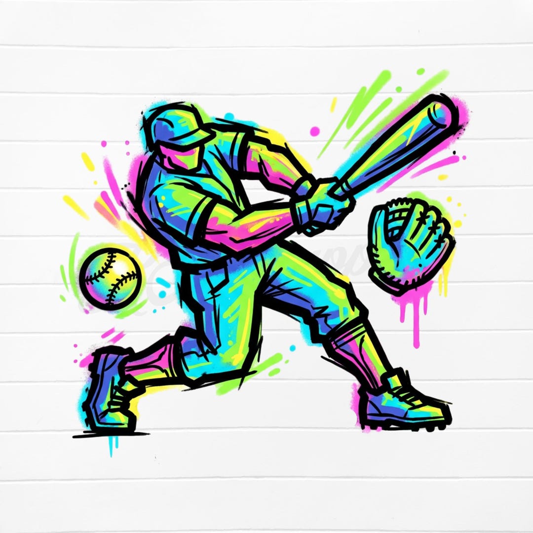 Graffiti Baseball Png, Baseball Graffiti Art, Colorful Baseball Png ...