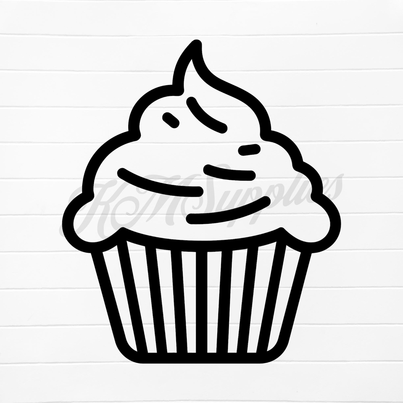 Cupcake Svg, Cupcake Outline Svg, Cupcake Png, Cupcake Clipart, Cupcake ...
