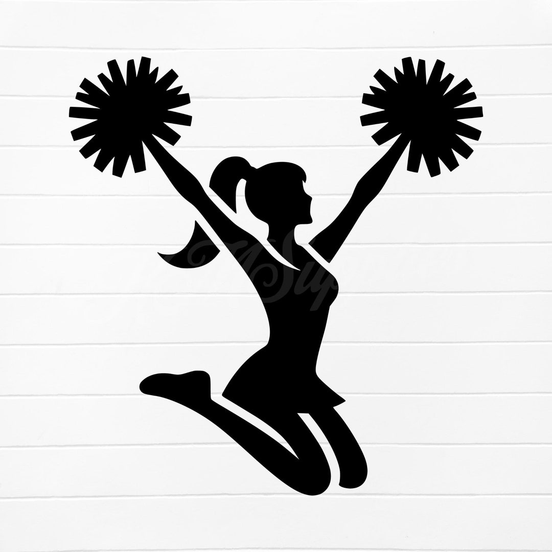 Cheerleader Silhouette, Cheerleader Silhouette Svg, Cheerleader ...