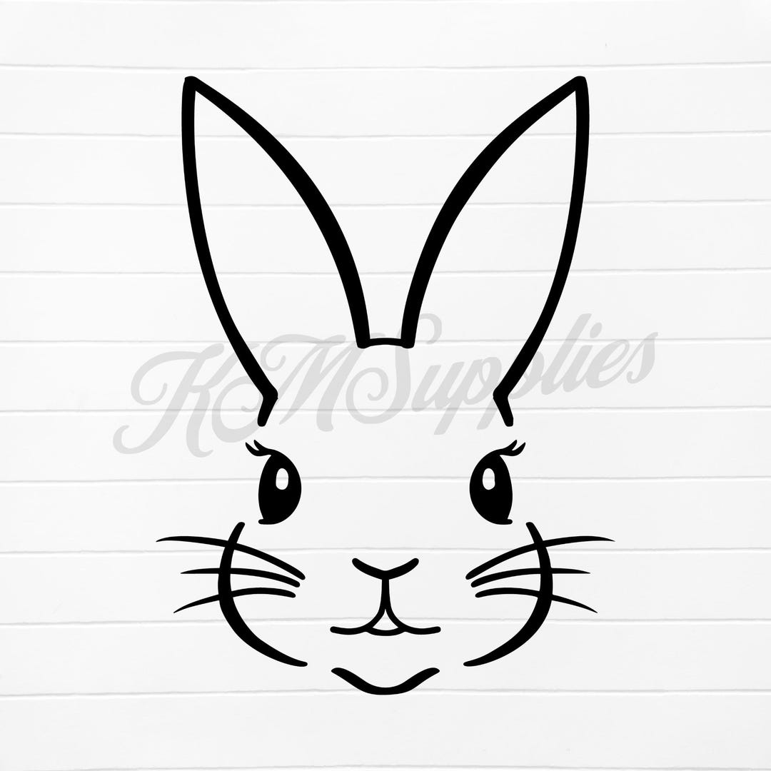Bunny Head Svg, Bunny Head Png, Easter Bunny Head Svg, Rabbit Head Svg ...