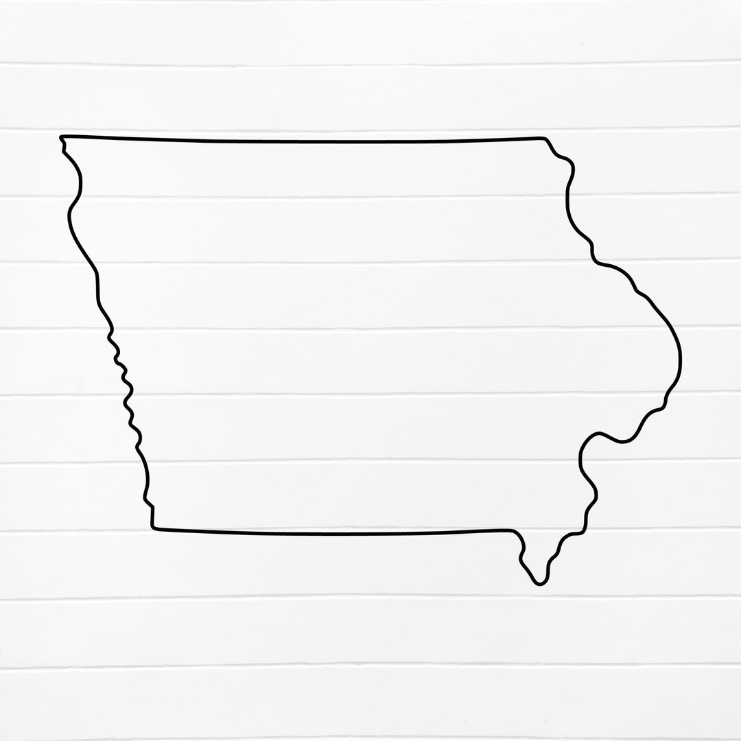 Iowa Outline, Iowa Outline Png, State of Iowa Svg Files, Iowa Svg, Iowa ...