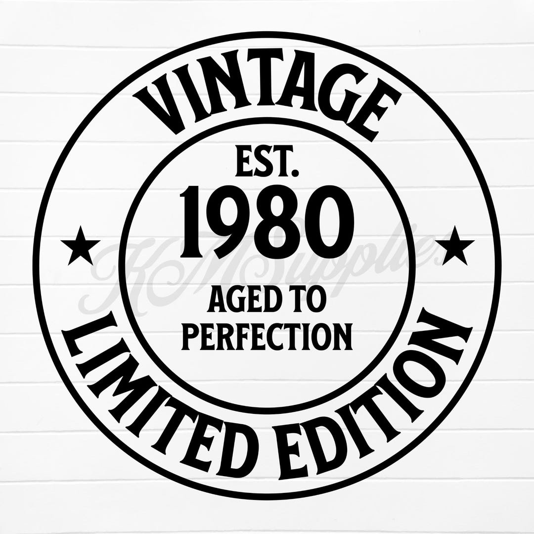 1980 Svg, 1980 Png, 1980 Clipart, 1980 Clip Art, Est 1980 Svg, Est 1980 ...