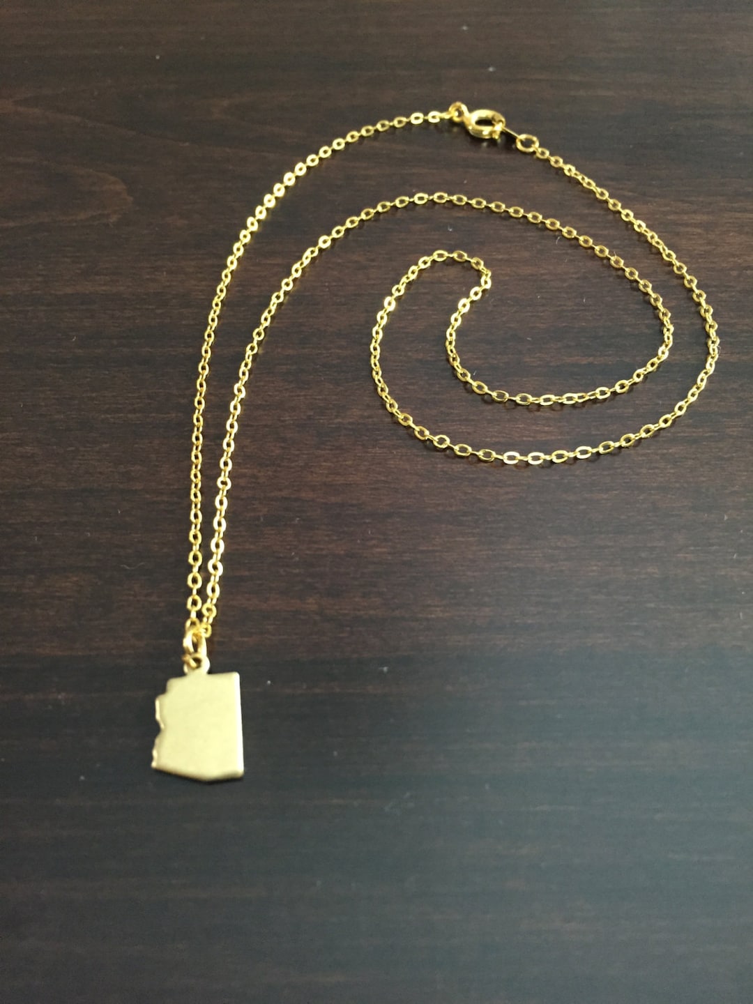 Arizona Necklace, Arizona, Gold Arizona Necklace, Arizona Jewelry ...