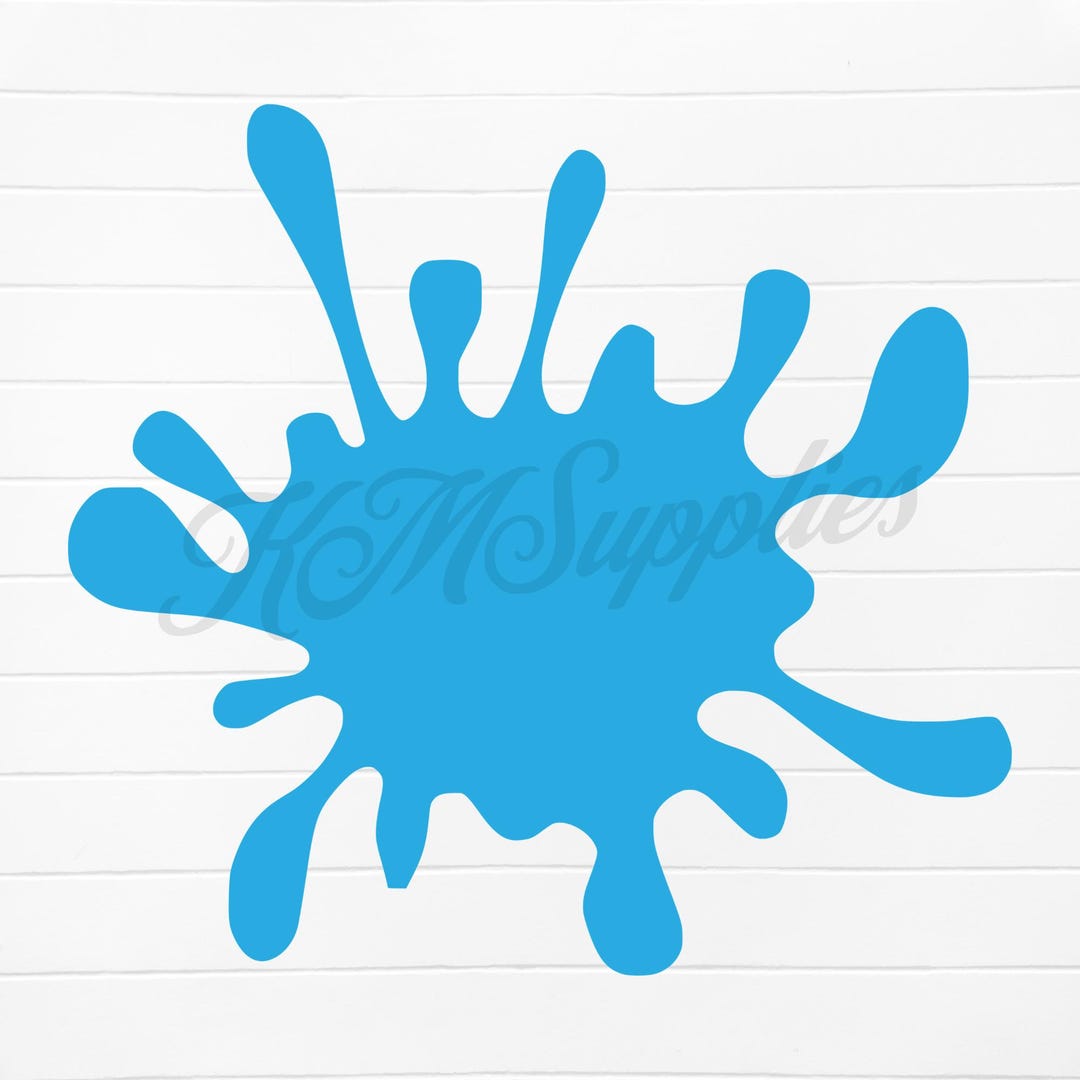 Blue Splash Clipart, Paint Splats Svg Files, Paint Splatter Png, Paint ...