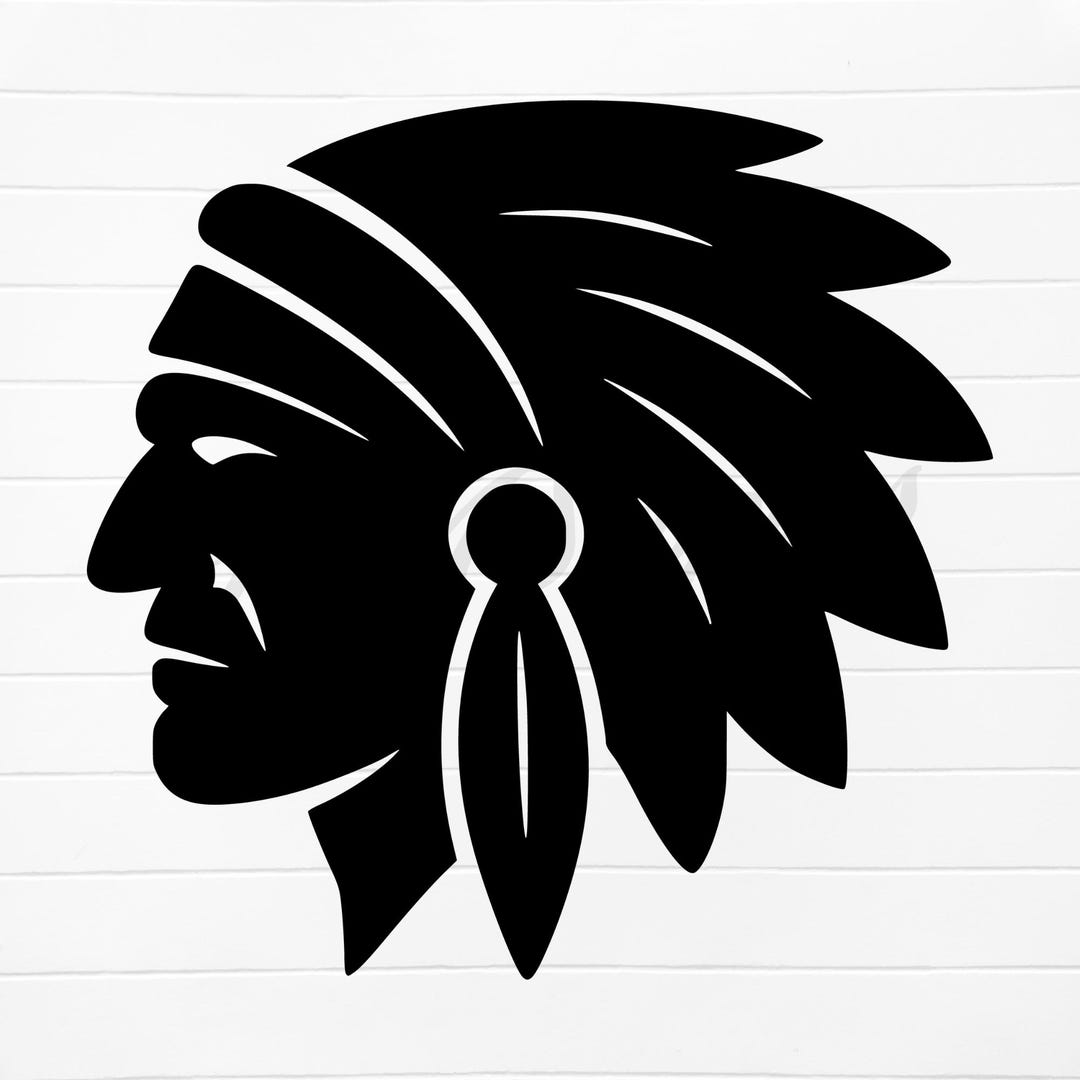 Indian Mascot Png, Indian Logo Svg, Indian Head Logo Svg, Indian Head ...