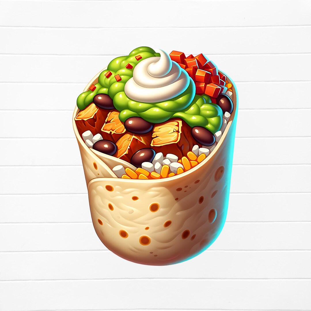 Burrito Svg File, Burrito Svg, Burrito Png, Burrito Clip Art, Burrito ...