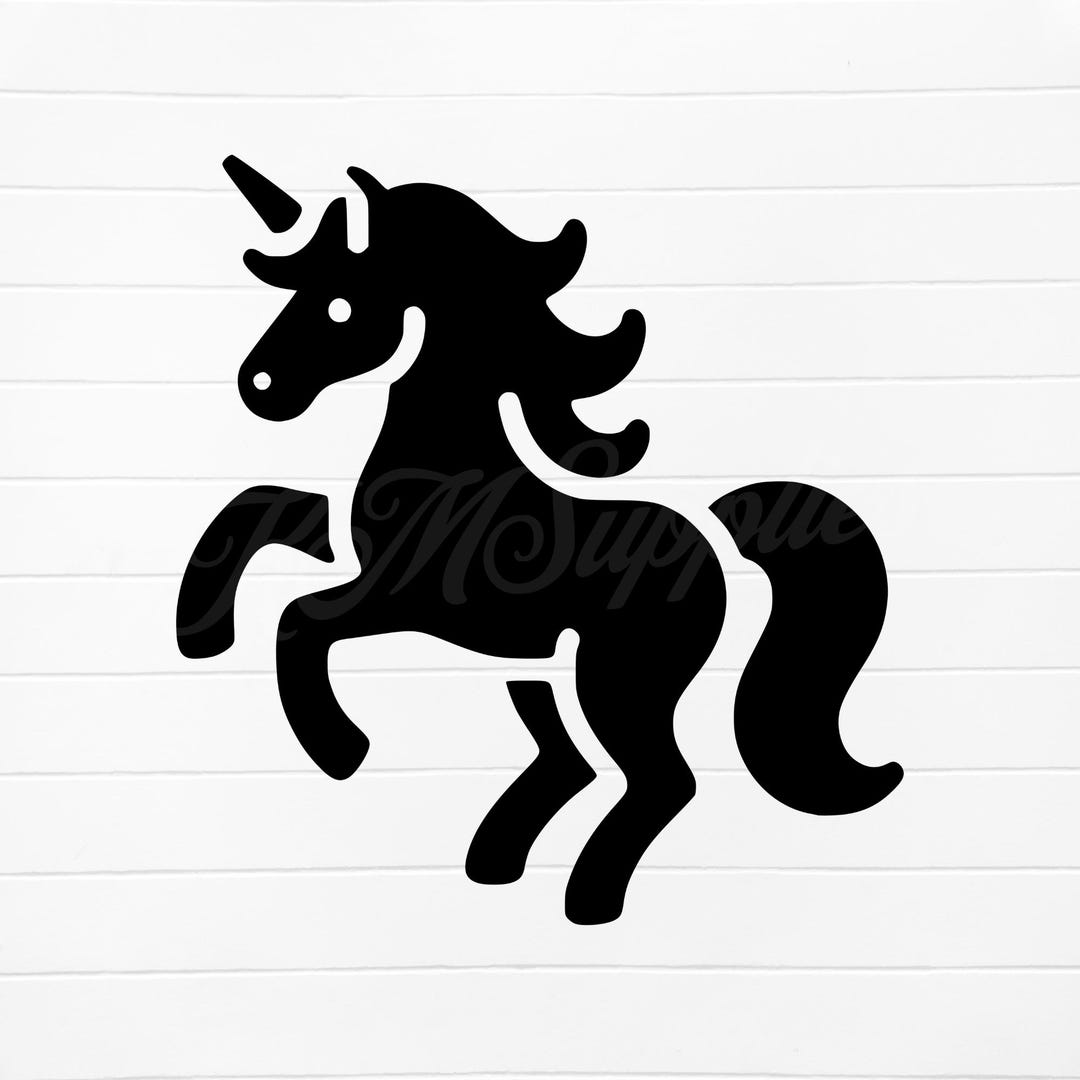 Unicorn Silhouette, Unicorn Silhouette Svg, Unicorn Vector Svg Outline ...