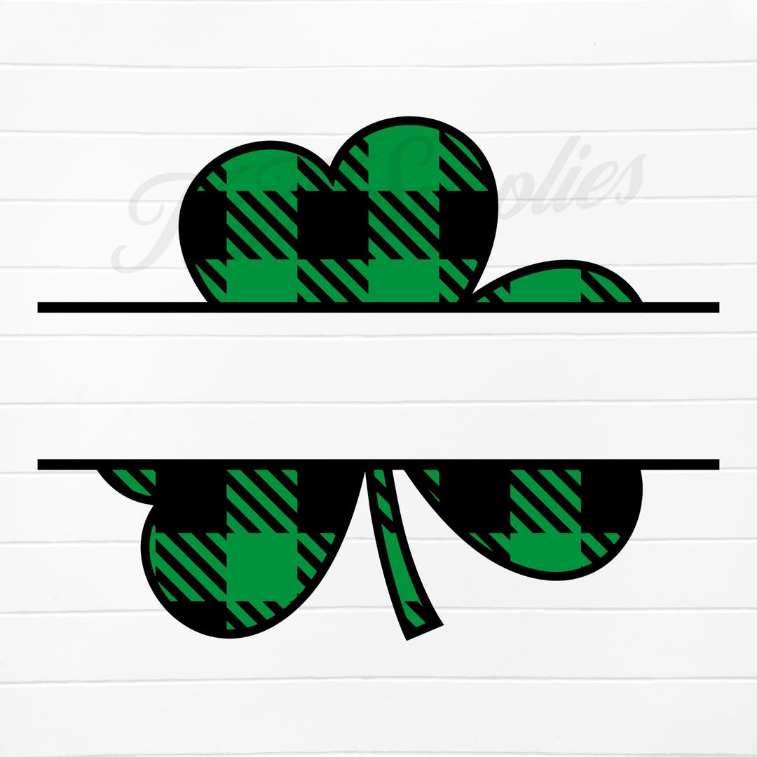 Clover Frame Svg, Shamrock Split Svg, Clover Monogram Frame, Shamrock ...
