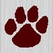 Tiger Paw Svg, Tiger Paw Png, Tiger Paw Outline Svg, Tiger Paw Digital ...