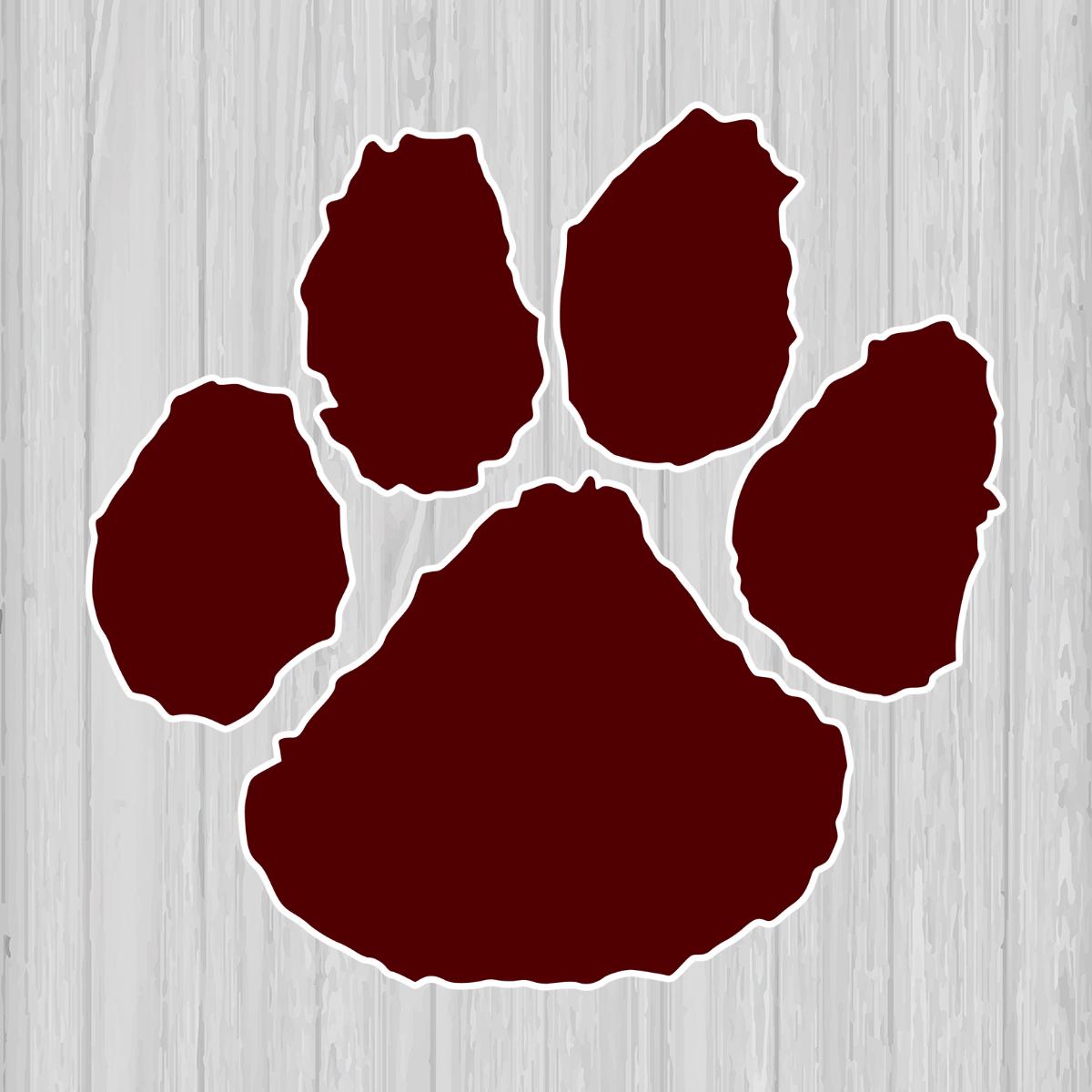 Tiger Paw Svg, Tiger Paw Png, Tiger Paw Outline Svg, Tiger Paw Digital ...
