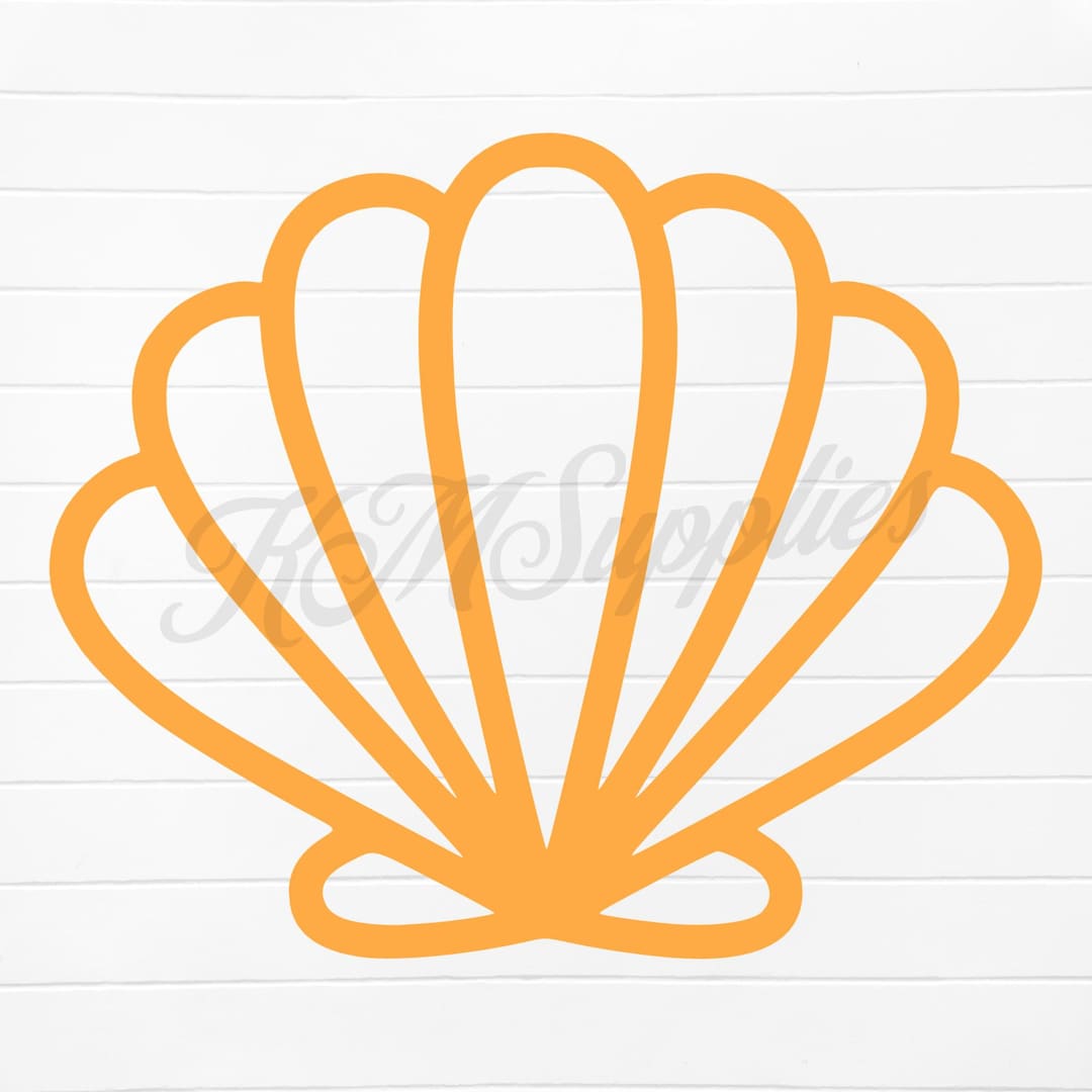 Seashell Outline Svg, Seashell Outline Clipart, Seashell Outline, Sea ...
