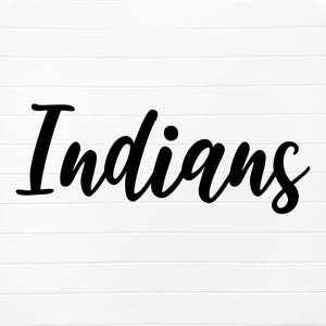 Indians Typography Mascot, Indians Mascot Svg, Indians Png Design ...